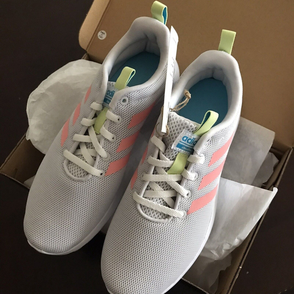 adidas Lite Racer Cln Running Shoes Big Kids Youth Size 5 Gray Green ...